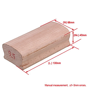 Yibuy 9.5# Wood Radius Sanding Blocks for Guitar Bass Fret Leveling Fingerboard Luthier Tool