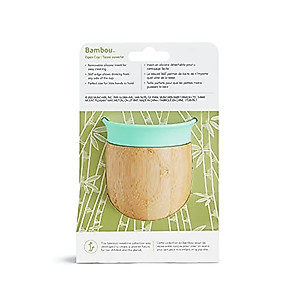 Munchkin® Bambou™ 5oz Open Training Cup for Babies and Toddlers, Non-Toxic Bamboo and Food-Grade Silicone