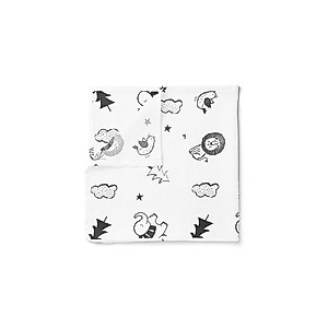 Safari Animals Muslin Baby Blanket | Ultra Soft | Organic Cotton Muslin Blanket | 44''x44'' | Super-Large | Unisex Baby Cotton Muslin Swaddle Blanket