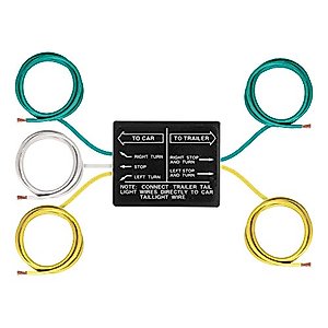CURT 58240 Non-Powered 3-to-2-Wire Splice-in Tail Light Converter, Not Compatible with LED Lights