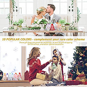 Angooni 200PCS Sheer Organza Gift Bags Wedding Favor Bags with Drawstring, 4x6 Inch Jewelry Pouches Party Festival Candy Bags(10 Colors)