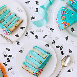 We're Engaged Confetti Glitter, Wedding Table Confetti, Engagement Paper Scatter,Bridal Shower Bride to Be Party Table Decorations Confetti, 120pcs