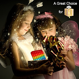 Alphabet Pop Fidget Toy Letters ABC Numbers Learning and Educational Toys Square Sensory Toys Popper Games Gifts for Kids ADHD Autism 2 Packs Double Side(Alphabet Numbers and Uppercase Lowercase)