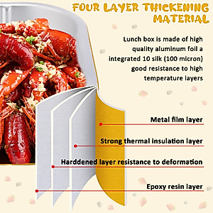 15 Pack Gold Aluminum Pan 9 x 13 Inches with Clear Lids Disposable Aluminum Foil Baking Pans Foil Pans Microwave Oven Safe for Cooking Heating Baking Storage BBQ