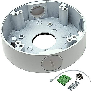KENUCO White 4.75" Camera Base Junction Outlet Box for Adjustable Lens Eyeball Turret Dome CCTV Security Cameras