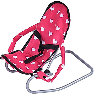 The New York Doll Collection Dolls Mega Play Set with Dolls High Chair, 3-1 Doll Bouncer and Pack N Play Pink for 18-inch Dolls