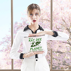 K-D Makeup Bag Sorority Gift Sorority Seminar Gift Greek Recruitment Bid Day Gift Zipper Pouch (K De Planet)