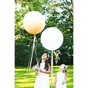 36 Inch Giant Balloons White Balloons(Premium Helium Quality), 6 Pack 36'' Large Latex Balloons for Photo Shoot/Birthday/Wedding Party/Festivals/Event Decorations …