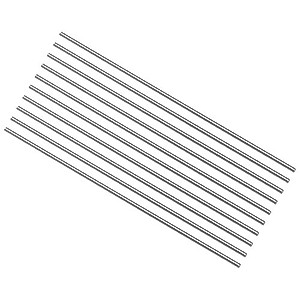 uxcell Round Steel Rod, 1.5mm HSS Lathe Bar Stock Tool 100mm Long, for Shaft Gear Drill Lathes Boring Machine Turning Miniature Axle, Cylindrical Pin DIY Craft Tool, 10pcs