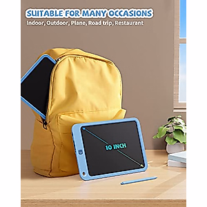 LCD Writing Tablet 10 Inch, Toys for 3 4 5 6 7 8 9 10 Year Old Boys Girls, Colorful Doodle Board Drawing Tablet, Gift for Boys Toddlers Age 3-12 Years, Memo Board, Drawing Pads with Lanyard(Navy)
