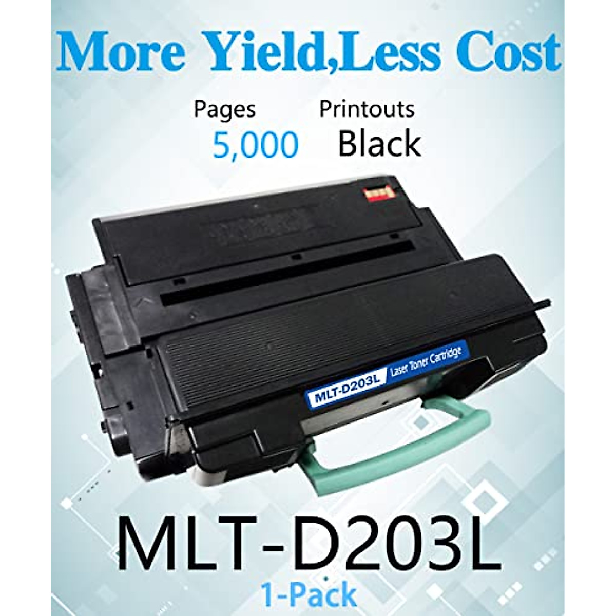 (1-Pack, Black) Compatible Samsung 203L MLT-D203L Toner Cartridge D203L Used for Samsung ProXpress SL-M3320ND SL-3310 M3370FD M3820DW M3870FW M4020ND M4070FR M4070FX Printer, by MuchMore