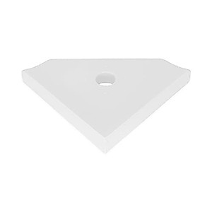 Questech Décor 8 Inch Corner Shower Shelf and 5 Inch Shower Caddy Soap Dish, Geo Flatback Wall Mounted Bathroom Shower Organizer, Bright White Polished