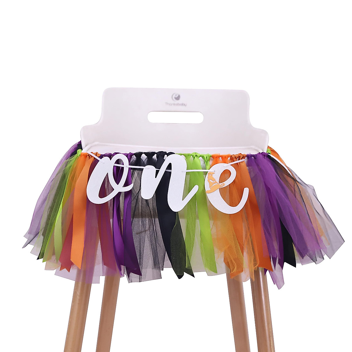 Halloween High Chair Banner - Spooky Birthday Decoration,Baby Tutu Skirt Banner 1st Birthday Photo Backdrop Pumpkin Birthday Banner Smash Cake Garland