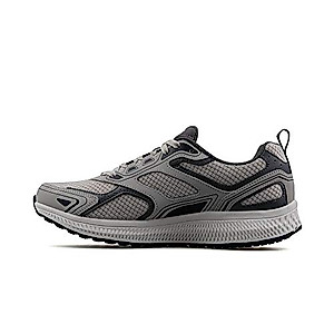 Skechers mens Go Run Consistent - Performance Running & Walking Shoe Sneaker, Grey/Navy, 10.5 X-Wide US