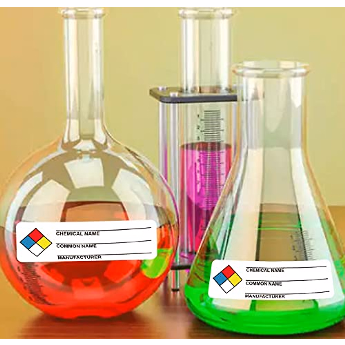 SDS Stickers/MSDS Stickers for Chemical Safty Data 1 X 3 Inches - Chemical Identifying and Labeling Sticker Decals - 250 HIMG Write-in Labels