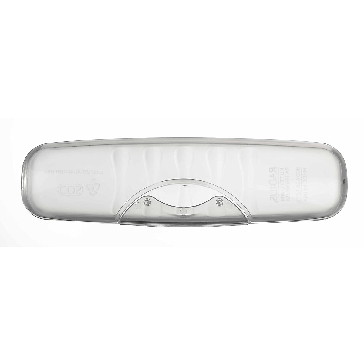 RADIUS Toothbrush Big Brush with Replaceable Brush Head BPA Free ADA Accepted - Right Hand - Marble Brush with Clear Case