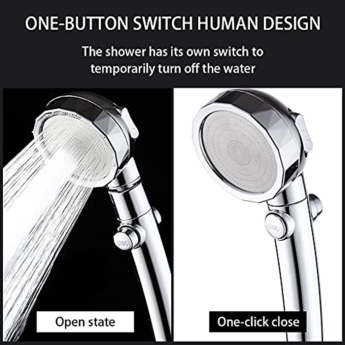 BIENKA Universal Shower Head High Pressure Rain Bath Showers Adjustable Water Saving Showerhead for Home Hotel Bathroom Sprayer