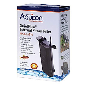 Aqueon Submersible Internal Aquarium Filter, AT10 Gallons
