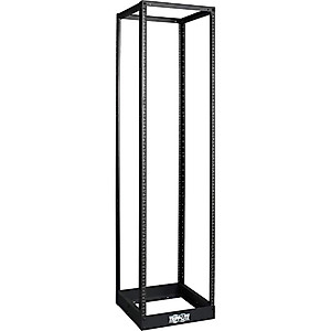 Tripp Lite 45U 4-Post Open Frame Rack, Network Equipment Rack, 1000 lb. Capacity (SR4POST), Black