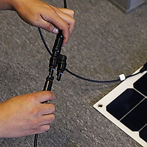ALLPOWERS MC-4 Branch Connectors Solar Panels Connectors Y Connector in Pair MMF+FFM for Parallel Connection Between Solar Panels