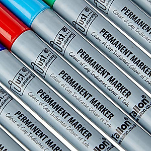 Just Stationery Permanent Marker - Multi-Colour (Pack of 8)