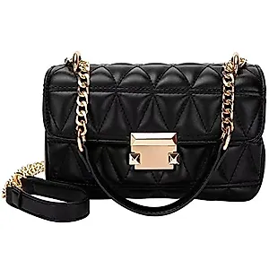 Jopchunm Crossbody Bags for Women Quilted Shoulder Purse with Convertible Chain Strap Classic Satchel Handbag
