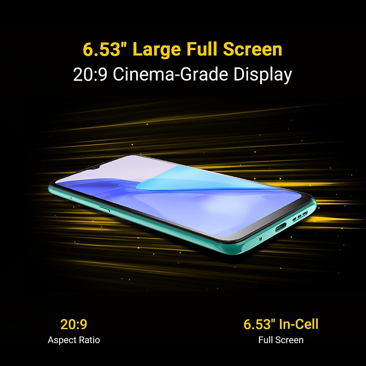 UMIDIGI Unlocked Cell Phone, Power 5 (3+64g) Android 11 Smart Phone, 6150mAh Battery+ 6.53" HD Display Smartphone with 16MP AI Triple Camera, Dual SIM Android Phone…