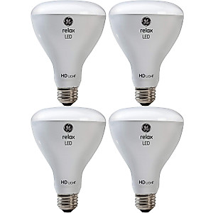 GE Lighting Relax LED Indoor Floodlight Bulb, 8 Watts (65 Watt Equivalent) Soft White HD Light, Medium Base, Dimmable (4 Pack)