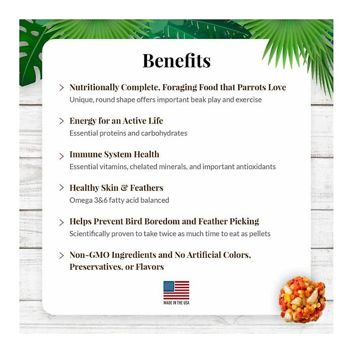 Lafeber Tropical Fruit Nutri-Berries Parrot Food 10 oz bag (2 Pack)