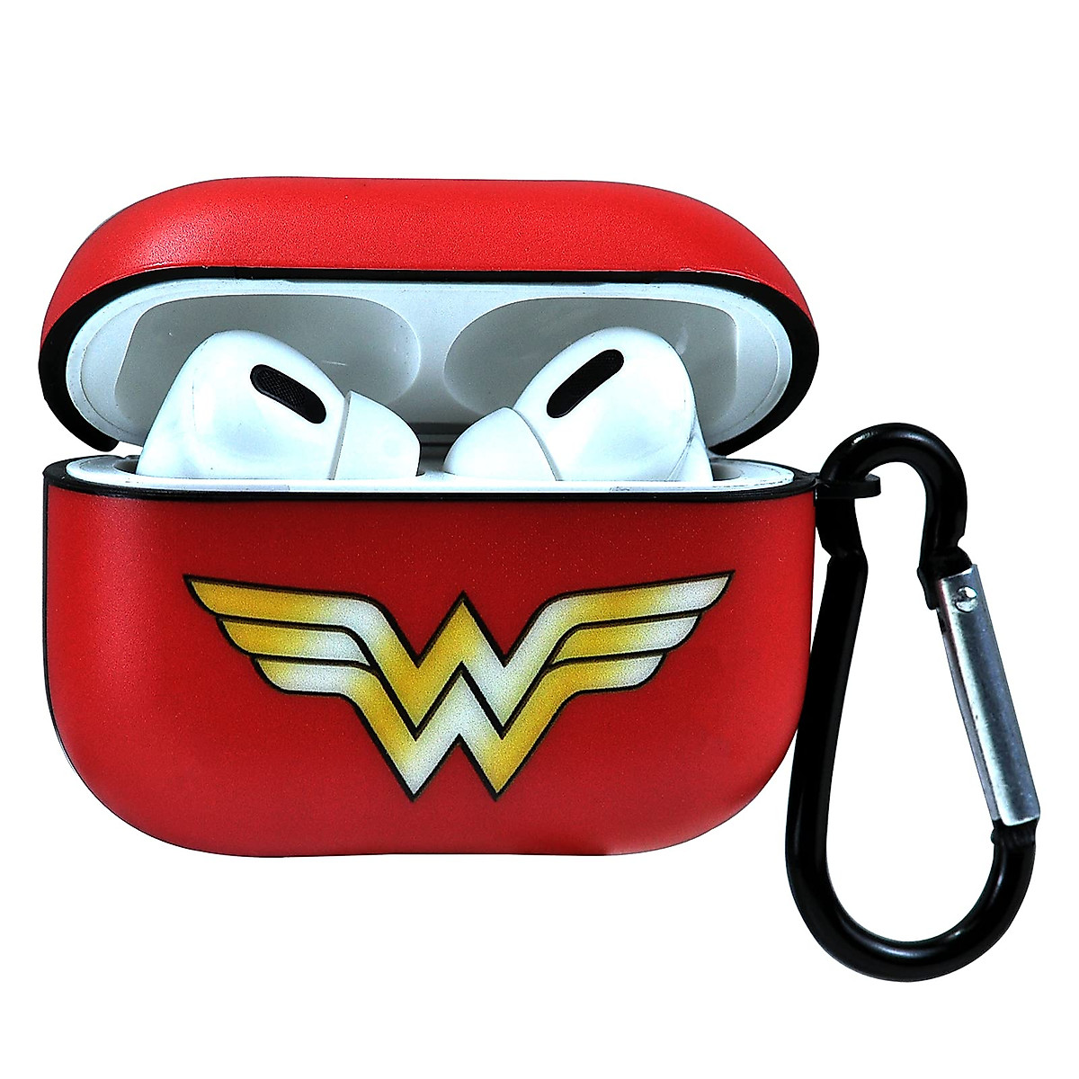 Airpods Pro Case, Luxurious Shockproof and Scratch-Proof Charging Protective Cover Specially Designed for Apple Airpods Pro with Key Chain（Wonder Woman）