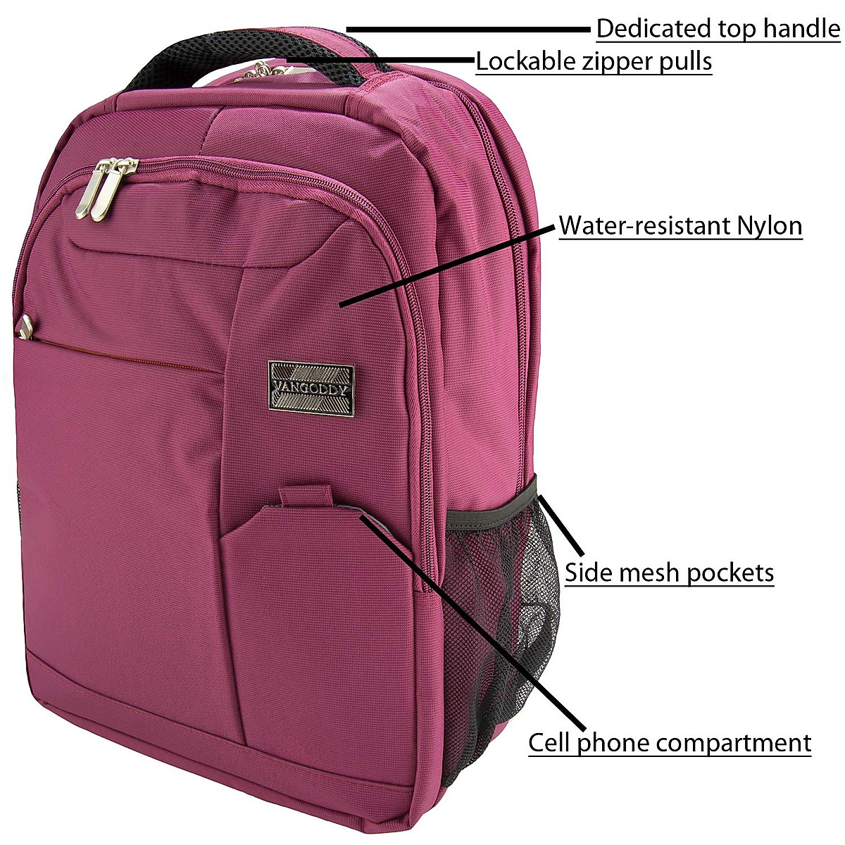 HDMI Cable and Secure Purple Laptop Backpack 15-inch Made for Inspiron, Dell Latitude, Vostro, XPS, Precision, G15 G3 G5 G7