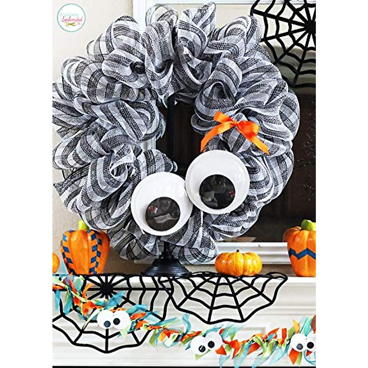 DECORA 500 Pieces 25mm Plastic Wiggle Eyes Self-adhesive Googly Eyes for Scrapbooking DIY Crafts Doll Masking Supply