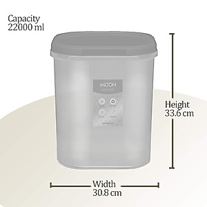 Milton Quadra 22 Storage Container, 22 Litre, Brown