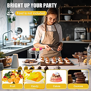 11pcs Silver Cake Stands Set, Wedding Cake Stand Set, Crystal Cake Stand Set, for Weddings, Birthday Parties, Baby Showers, Anniversaries