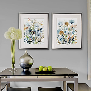 Wexford Home Holland Spring Mix-2 Piece Set-Silver Frame Art Print, 16x20, Feather Collection