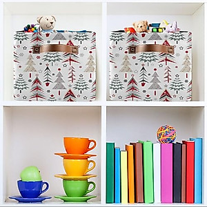 Christmas Trees Storage Basket Bins Foldable Decorative Storage Box Laundry Hamper Baskte Storage for Pet Books Clothes Makeup Nursery Closet Office,1 pcs