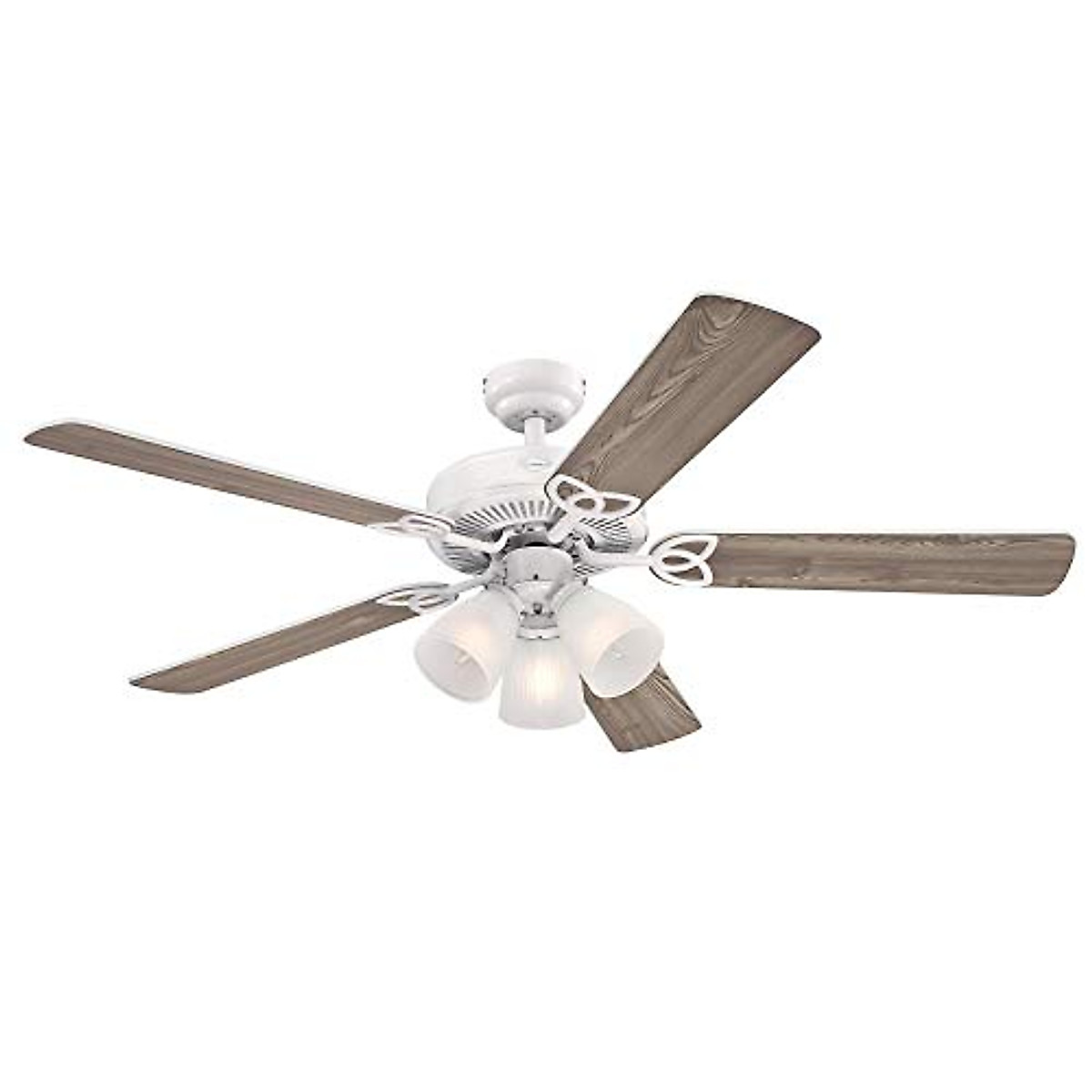Westinghouse 7236400 Vintage Indoor Ceiling Fan with Light, 52 Inch, White