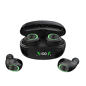 Lovskoo Wireless Earbuds, Bluetooth Earbuds 5.3 Headphones with Smart Noise Cancelling, 18D Premium Sound Wireless Earphones for Sports, in Ear Bluetooth with Built-in Mic Cool Stuff (Black)