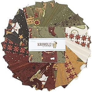 Teresa Kogut Kringle 5" Stacker 42 5-inch Squares Charm Pack Riley Blake Designs 5-13440-42