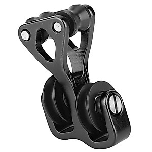 Zerone Cable Slide, Splitter Roller Glide Shooting Hunting Aluminium Alloy Glide Separator(Black)