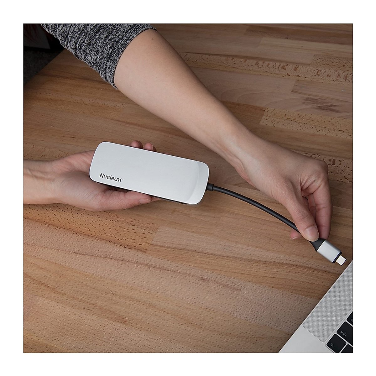 Kingston Nucleum USB C Hub, 7-In-1 Type-C-Adapter Hub Connect USB 3.0, 4K HDMI, SD and MicroSD-Card, USB Type-C Charging for MacBook, Chromebook, and Other USB Type-C devices