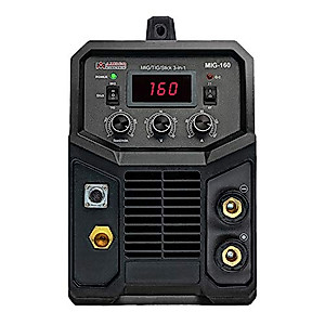 MIG-160, 3-in-1 Combo 160-Amp MIG/Lift-TIG/Stick Arc DC Inverter Welder Welding, Compatible Spool Gun Welding Aluminum: SPG15180