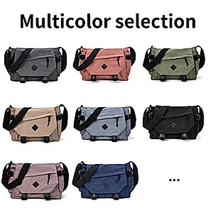 ETidy Large Nylon Crossbody Bag For Women Men Waterproof Lightweight Casual Shoulder Bookbag（Amy Green）