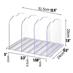 2 Pack Bag & Purse Organizer for Closet,Adjustable Clear Handbag Storage Shelf-Plastic Clutch Dividers|Keep Purses upright Closet,Dividers Divider Closet Organizer,Separators Bookshelf Separator