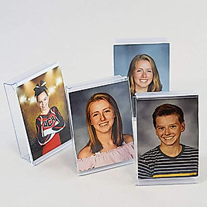 CollectorMount Photo Mount 1 Pack, Clear Picture Frame, Wall Mount or Shelf Stand, Vertical or Horizontal, 2.5” x 3.5”