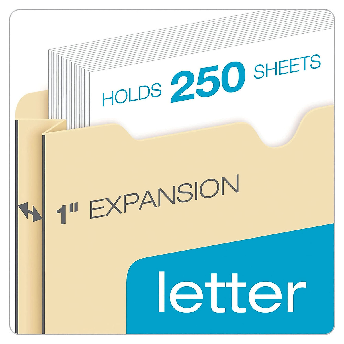 Office Depot Manila File Jackets, 1in. Expansion, 8 1/2in. x 11in., Box of 50, OD24910