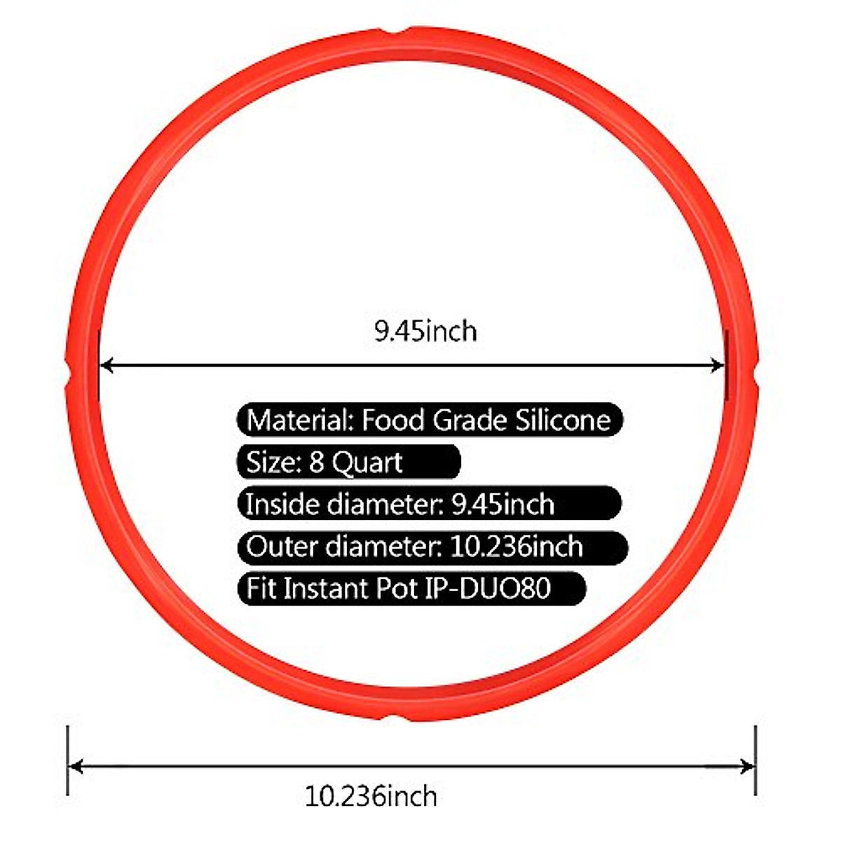 Mocoosy 3PCS Silicone Sealing Ring 8 Qt for Instant Pot Sealing ring 8 Quart, InstaPot Gasket 8qt, Replacement Rubber Seals, Food-Grade Silicone Insta Pot Accessories for Instant Pot IP-DUO80 IP-LUX 8