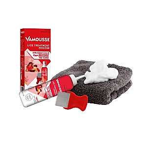 Vamousse Lice Treatment Mousse (6 fl oz), Clinically Proven to Kill Super Lice & Eggs, Easy to Apply & Rinse, Pesticide-Free & Non-Toxic, Includes Reusable Steel Comb