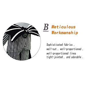 illuOKey Jack Skellington Plush Doll Nightmare Before Christmas Toys - Pumpkin King Plush Stuffed Lovely Baby Dolls (9.5 Inches, Black)