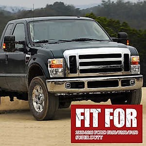 BUNKER INDUST LED Fog Lights for 2008 2009 2010 Ford F250/F350/F450 Super Duty, Bumper Driving Fog lamp Kit with Adapter Extension Harness